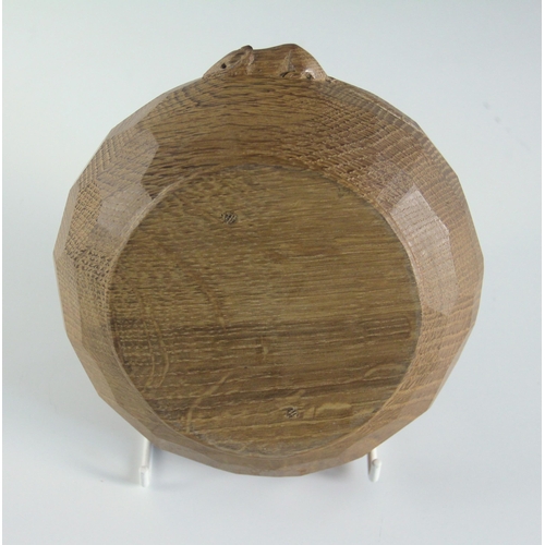 Workshop of Robert 'Mouseman' Thompson, an adzed oak nut bowl, carved ...