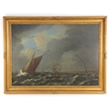 Peter Monamy (British, 1681-1749), Figures rowing back to shore in ...