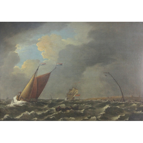 Peter Monamy (British, 1681-1749), Figures rowing back to shore in ...