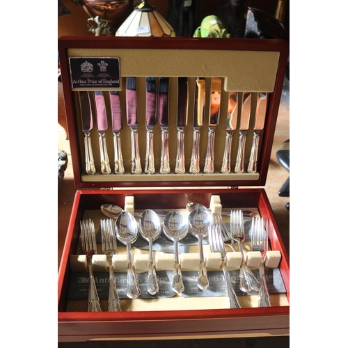 ARTHUR PRICE 6 PLACE SETTING, SILVER PLATED CUTLERY SET IN BOX