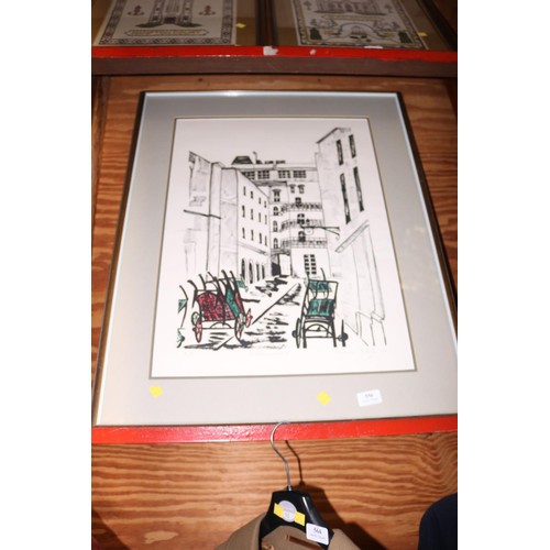 Framed picture, signed Paula Blake 70 'Billingsgate'