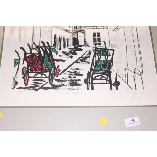 Framed picture, signed Paula Blake 70 'Billingsgate'