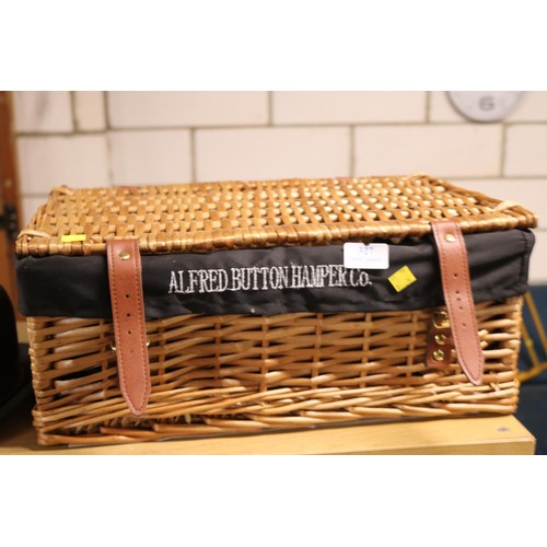 Wicker hamper basket (Alfred Button Hamper Co.)