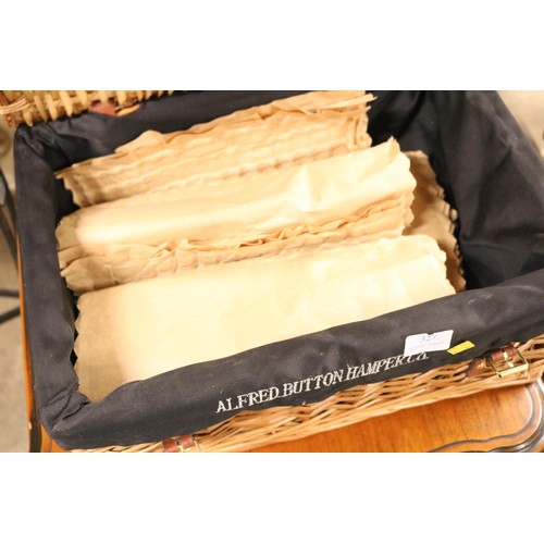 Wicker hamper basket (Alfred Button Hamper Co.)