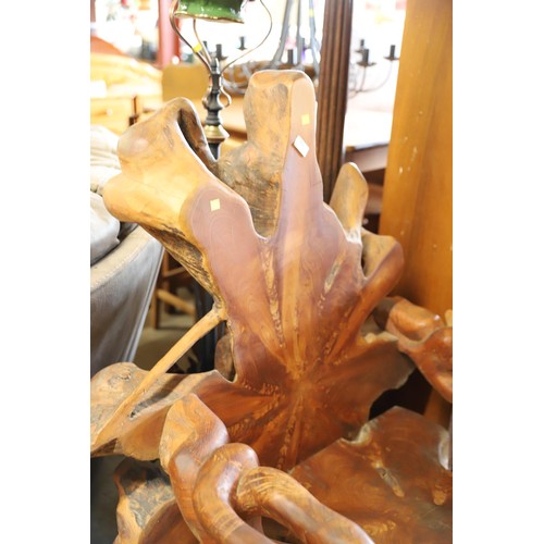 African hardwood root chair