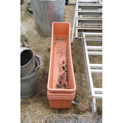 For long plastic window box planters