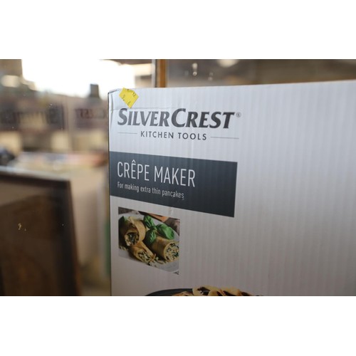 Silver Crest crepe maker - warranted until 12 noon Tuesday following ...