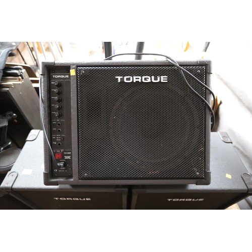 Torque speaker system, incl 3 speakers, & 2 speaker stands - warranted ...