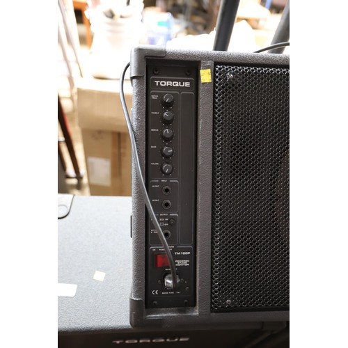 Torque speaker system, incl 3 speakers, & 2 speaker stands - warranted ...