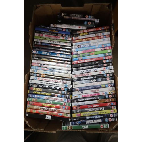 4 boxes of DVDs
