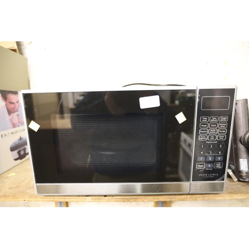 John Lewis microwave - warranted until 12 noon Tuesday following the ...