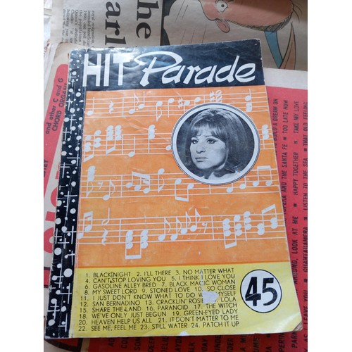 Box of ephemera - music sheets, old papers, magazines, etc, Royalty