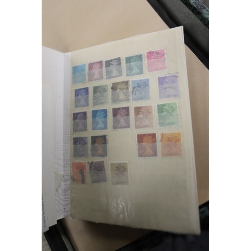 Box file, incl mixed stamps, etc