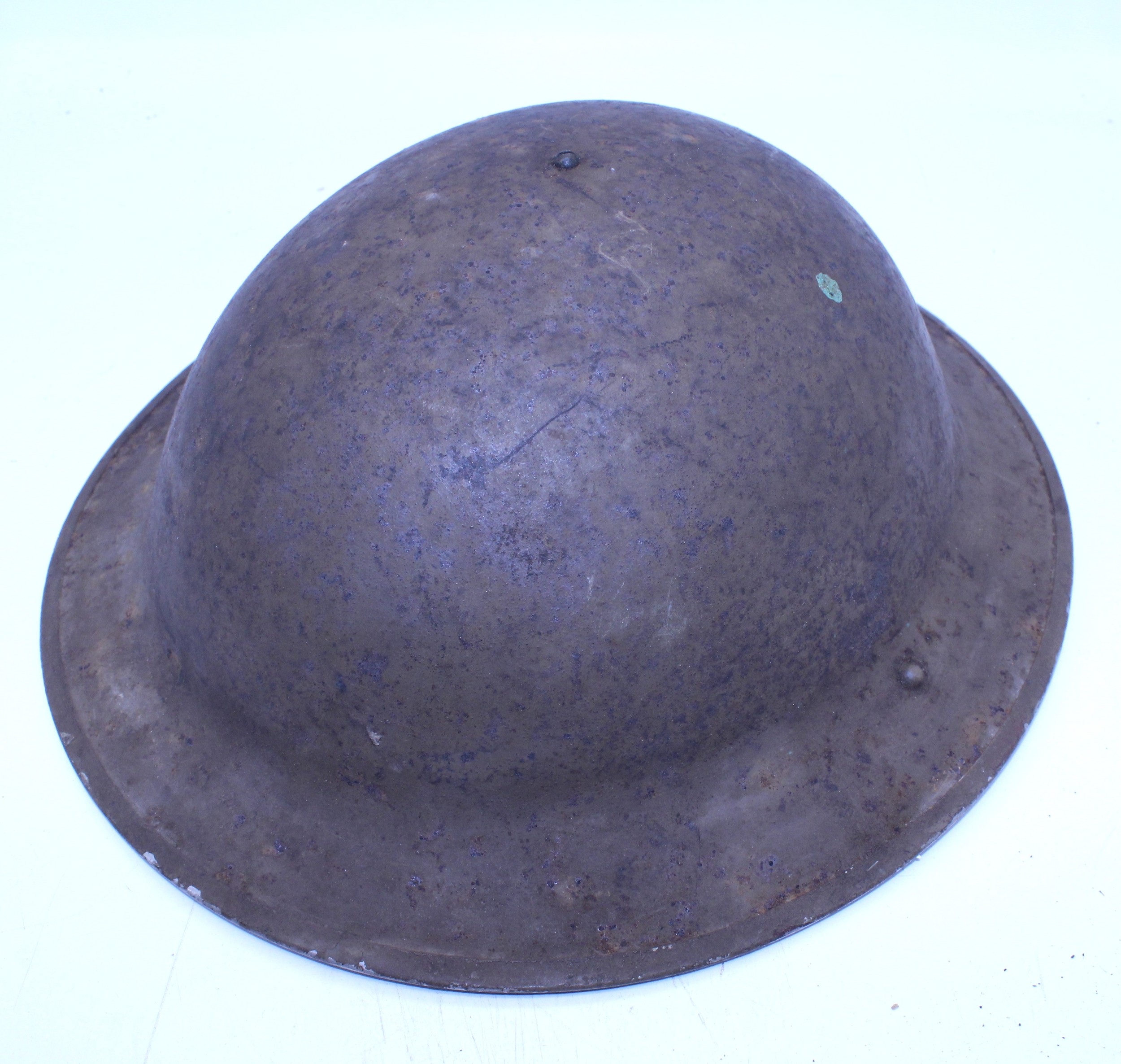 Original WW2 Army Helmet - Brodie Helmet? Steel. Strap and Webbing ...