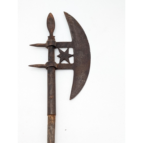 Reproduction Battle Axe With Star Motif - 80cm
