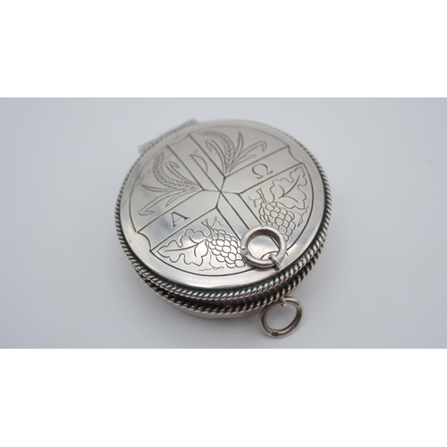 Vintage Sterling Silver Communion Wafer / PYX Box Vanpoulles 36.91g