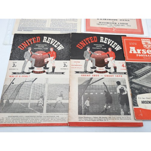 Mostly 1950s, United Review, Arsenal & Tottenham Programs Typical Rusty ...