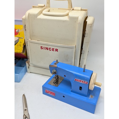 Bundle of Sewing Related Items - Including Singer Accessory carry Case ...