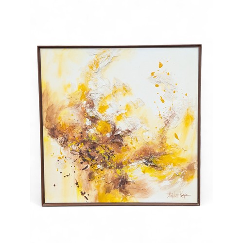 Stephen, Kaye; Large Oil On Canvas Abstract - Framed 70x70cm