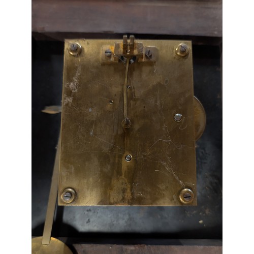 Large 16" Diameter Mahogany Wall Clock, H. W Elliott 1941 With Pendulum ...