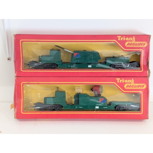 Hornby R343 4 Rocket Launcher & R341 Searchlight Wagon Boxes Poor ...