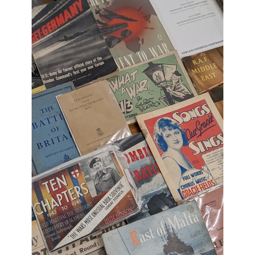 A collection of military and wartime books, pamphlets and ephemera ...