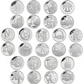 Silver Proof; 2018 Alphabet A-Z Royal Mint silver proof 10p 26-coin set ...
