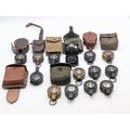 Good Group Military Compasses & Pouches, A substantial assorted group ...