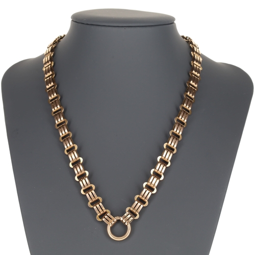Victorian 9ct Gold Book Chain Necklace