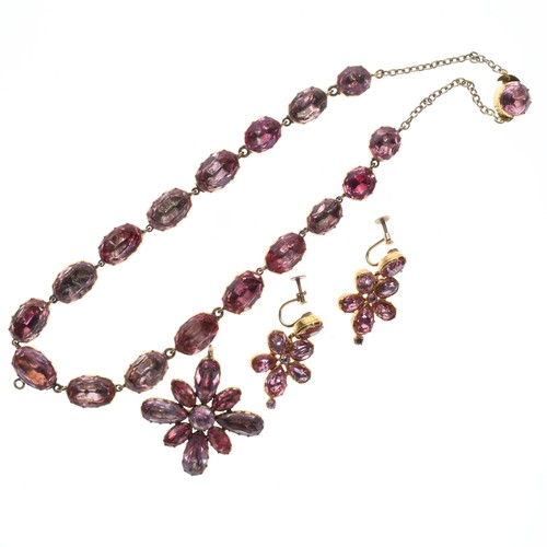 Victorian Foil Backed Paste Jewellery Set