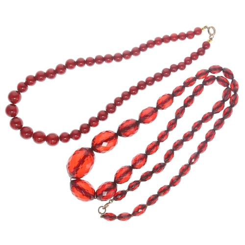 Vintage Bakelite Necklaces Collection inc. Prystal, Internal Streaking ...