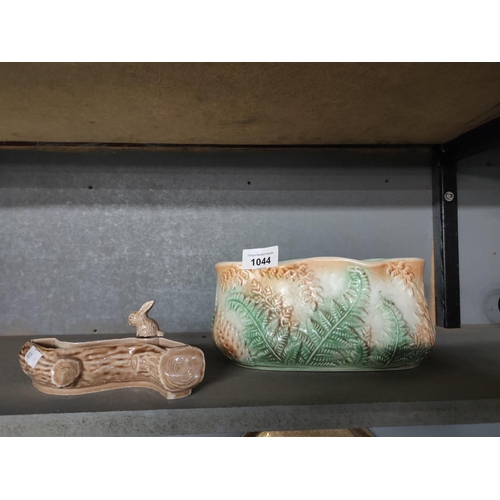 Ceramic plant pot and small wade vase