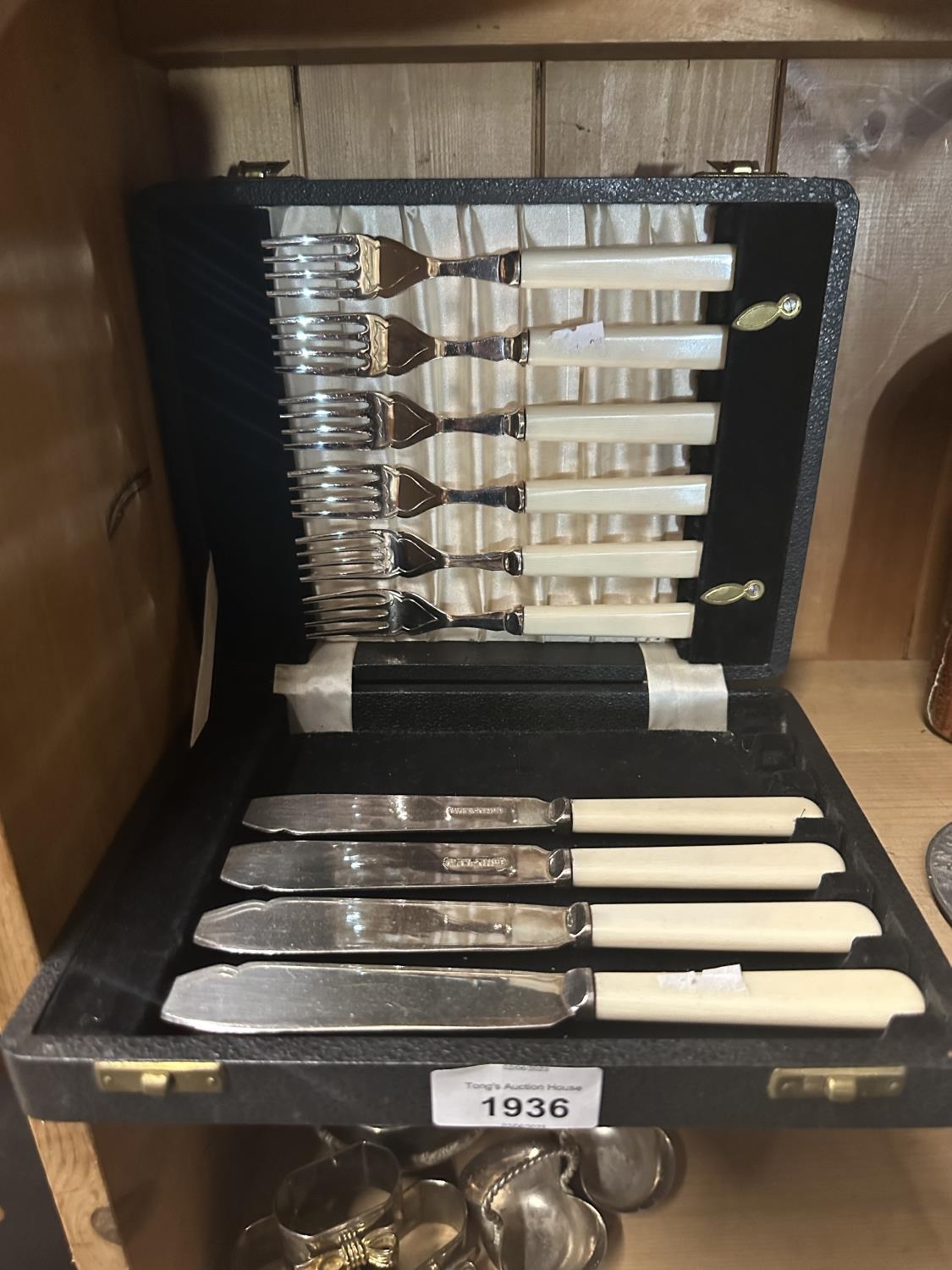 Vintage cutlery set in case
