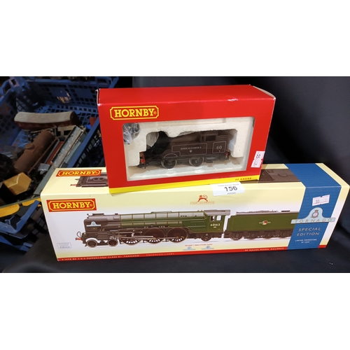 BOXED HORNBY OO GAUGE Queen Elizabeth II BR 0-4-0 locomotive together ...