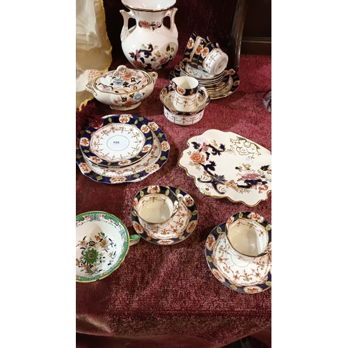 STANLEY CHINA tea set with cups, saucers, open sugar, milk jug and ...