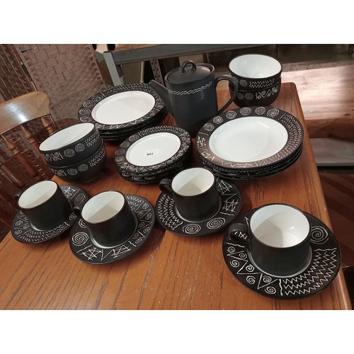 Rare SCRAFFITO HABITAT JAPAN 1999 dinner service and coffee set ...