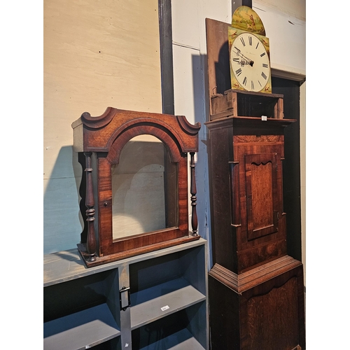 Grandfather clock with hunting scene frontage. Needs tlc