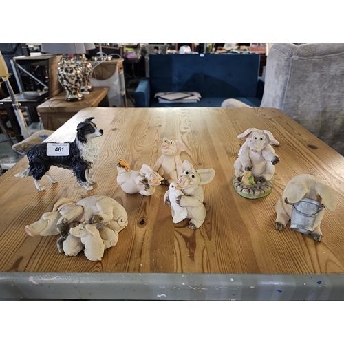 Piggin" ceramic figurines, along with a Collie dog figurine*