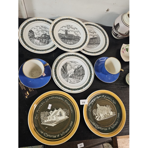 collector plates, Llangollen pottery, Wrexham Canterbury Collection, 2 ...