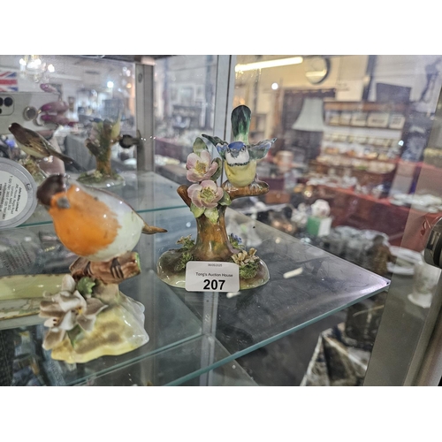 Two Beswick bird figurines of a Robin and Blue Tit