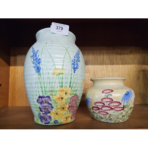 Two nice floral vases designed by Radford