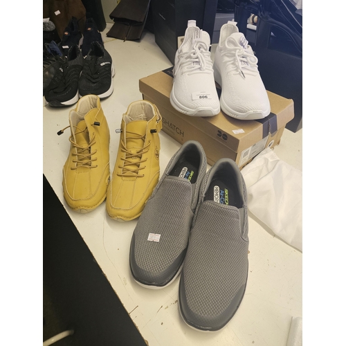 3 BRAND NEW PAIRS OF CASUAL SHOES AND TRAINERS INCLUDING CROSSHATCH ...