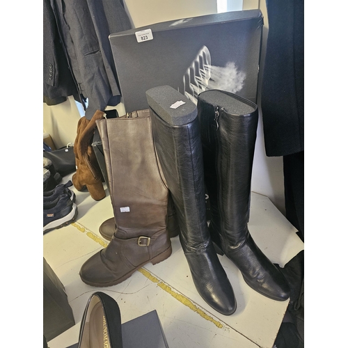 GEOX KNEE HIGH BLACK BOOTS IN EXCELLENT CONDITION SIZE 37 PLUS BROWN ...