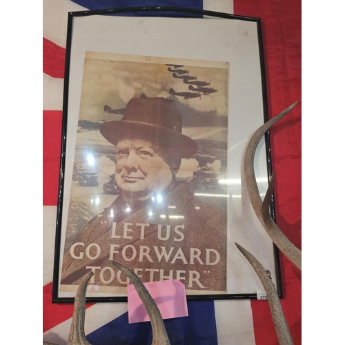 Genuine original poster WWII of Sir Winston Churchill