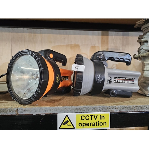x2 spotlight torches 2 million candle power