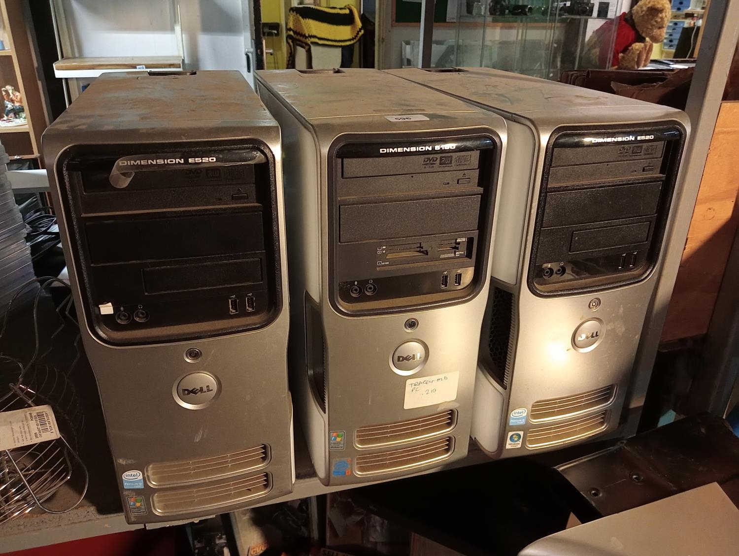 3 x Dell desktop tower pcs