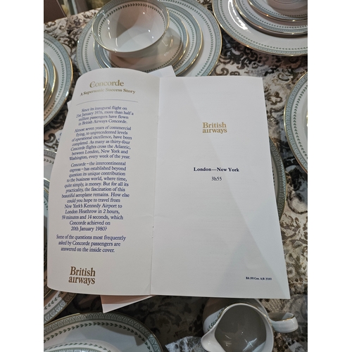 A fascinating set of Concorde menus breakfast Brunch and Dinner menu
