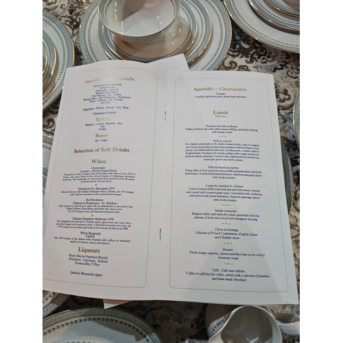 A fascinating set of Concorde menus breakfast Brunch and Dinner menu