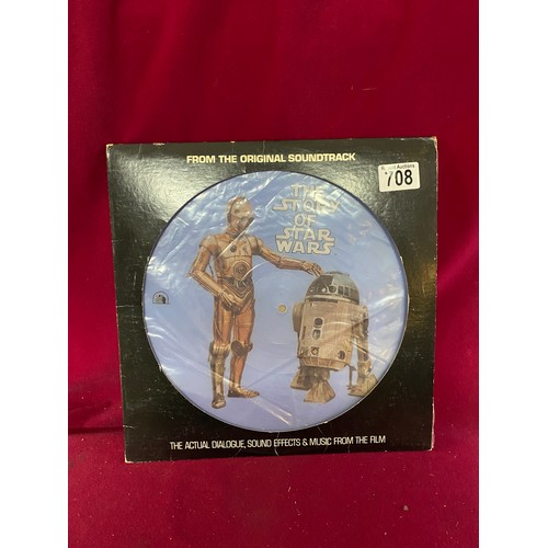 Star Wars original soundtrack picture disk LP 12" record. Made in 1977 ...
