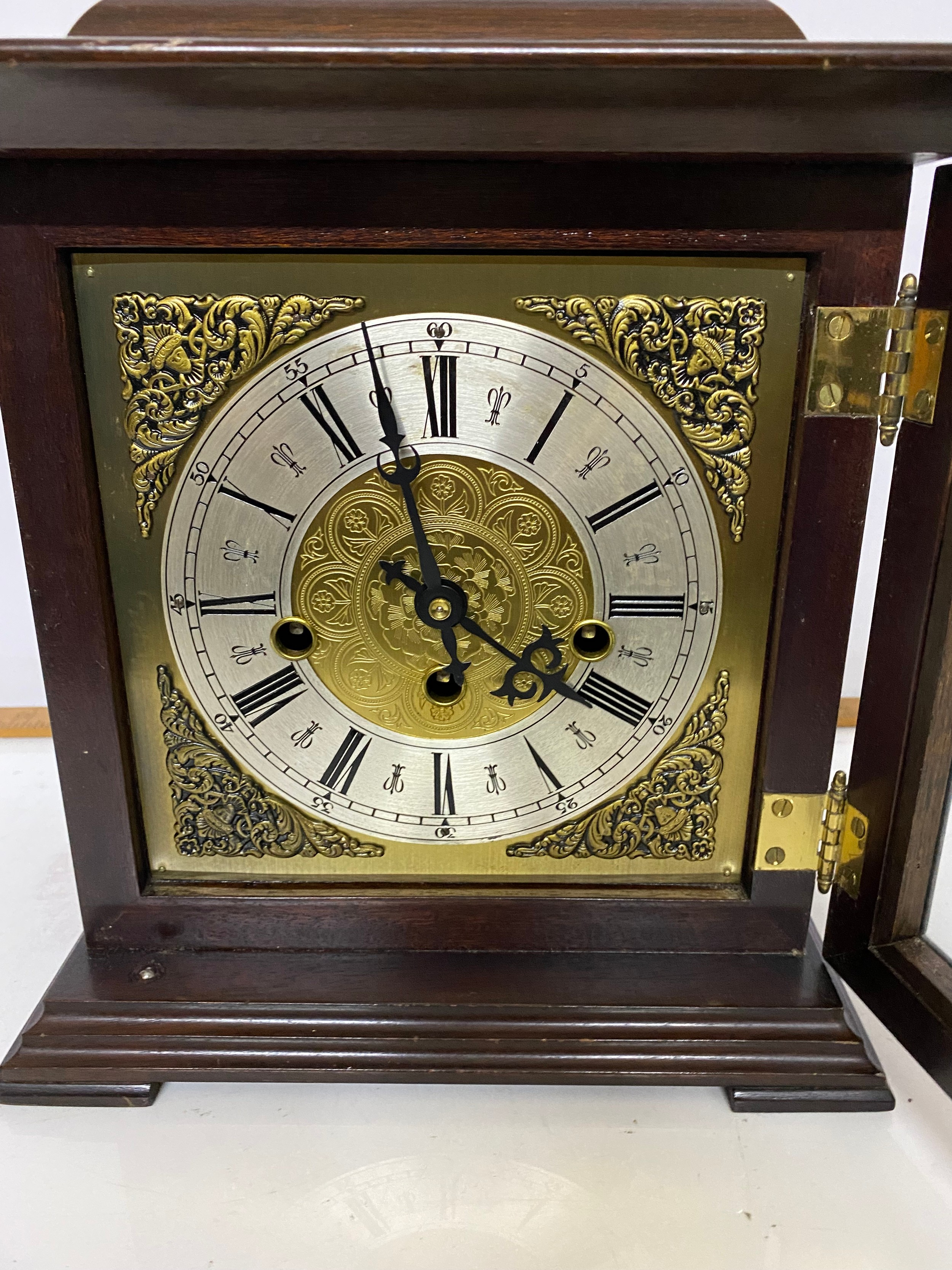 Vintage mantle clock with keys and instructions, stamped Germany FHS ...